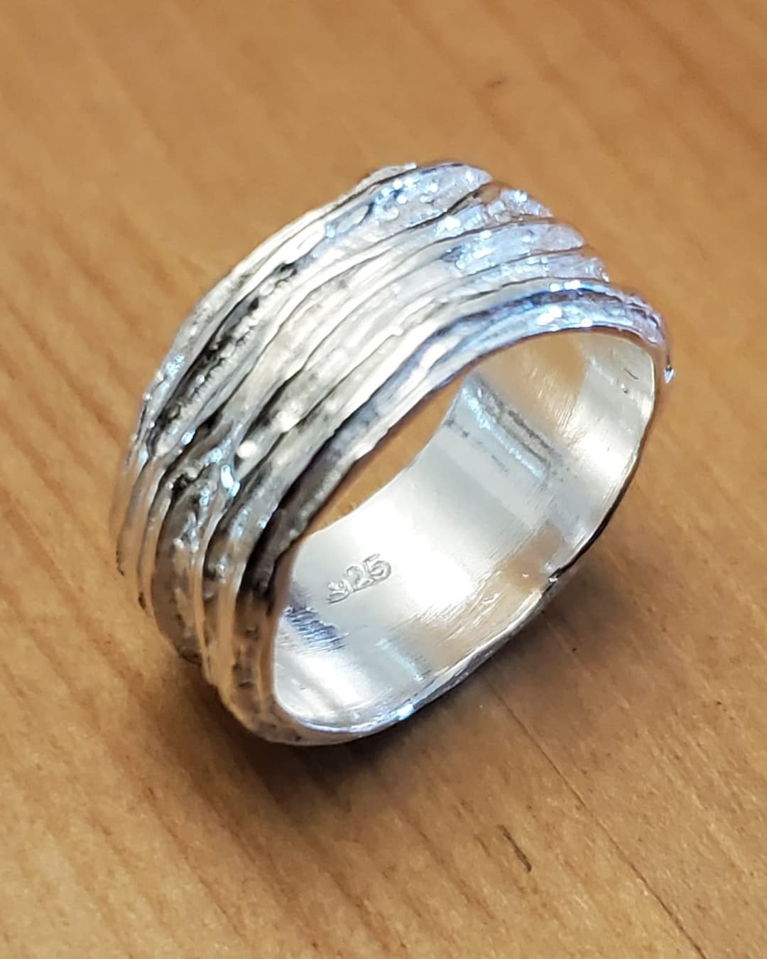 Sterling Silver Wedding Band ,solid Silver Band ,couple Set Ring ...