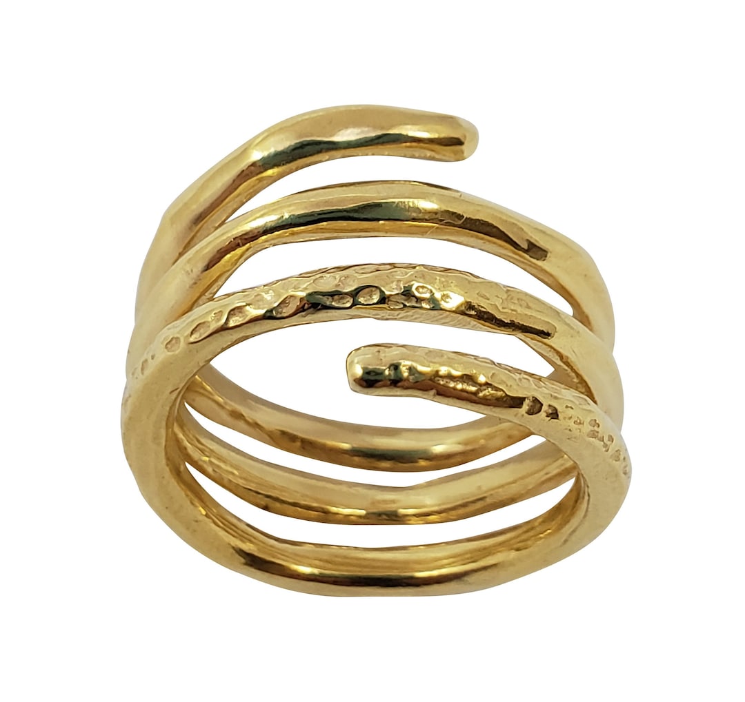 14K Gold Open Ring ,spiral Gold Ring for Women ,14K Solid Gold Ring ...