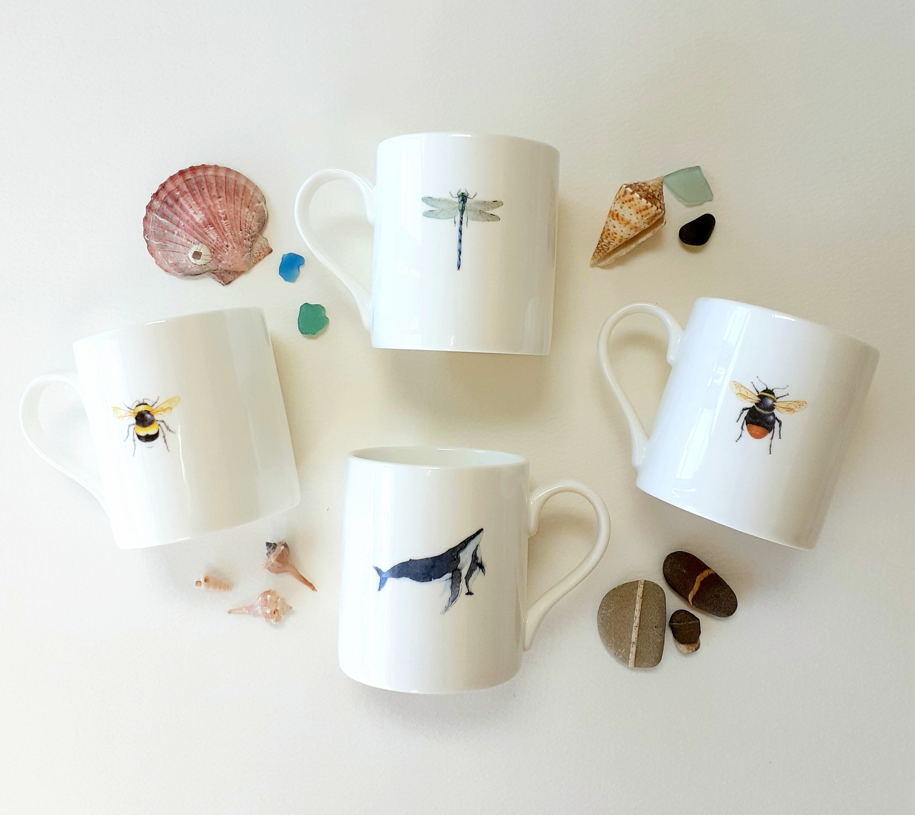 Bone China Bumble Bee Mug From an Original Watercolour - Etsy