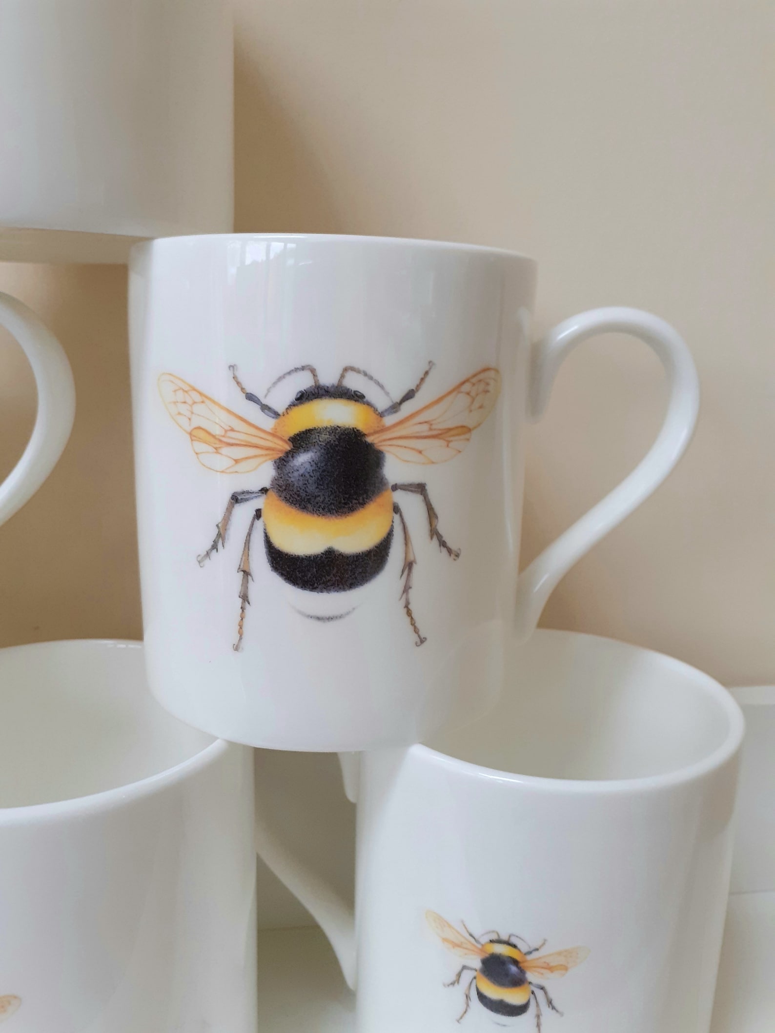 Bone China Bumble Bee Mug From an Original Watercolour - Etsy