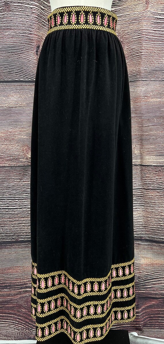 vintage velvet maxi skirt - Gem