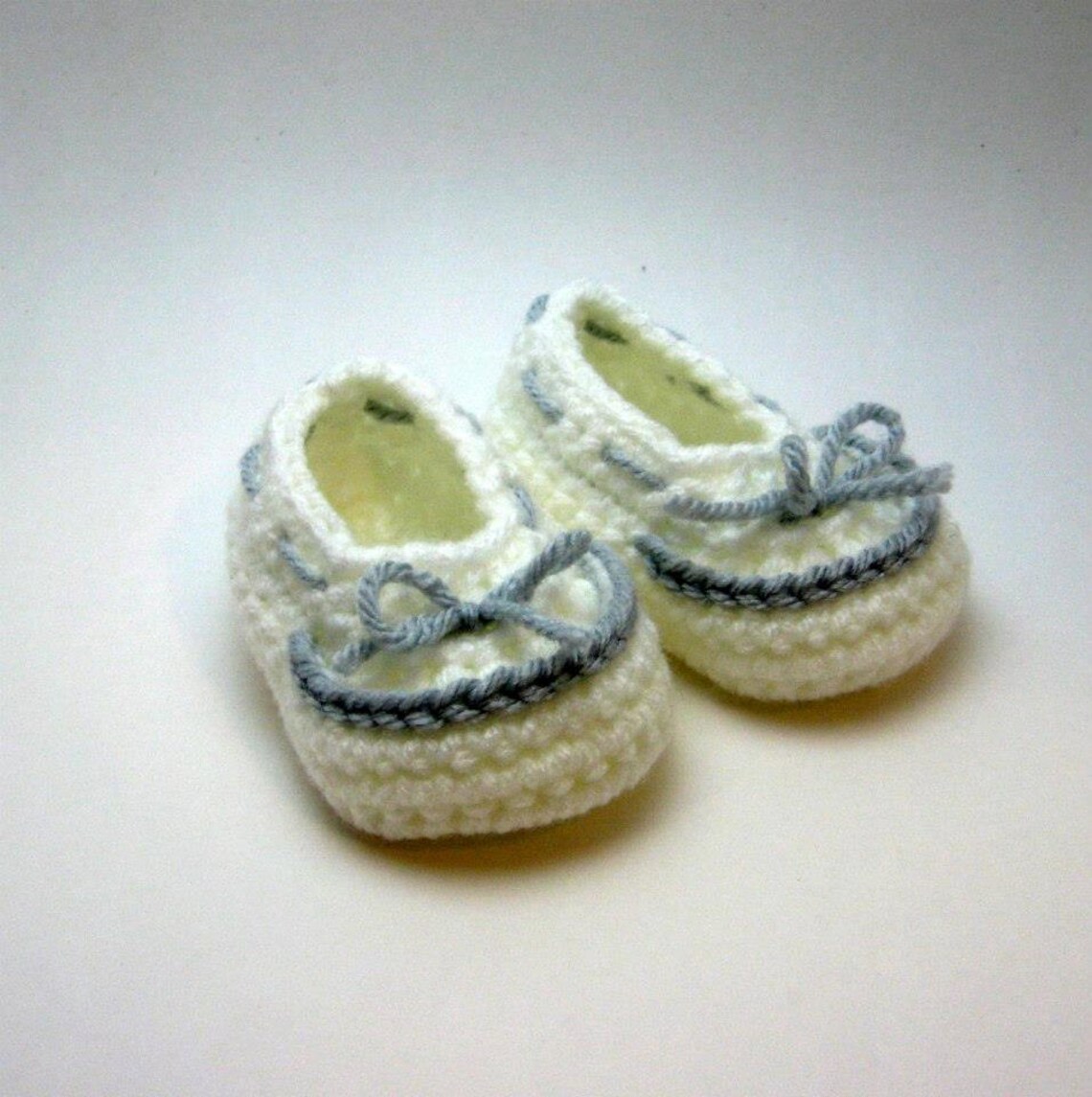 Baby Boat Booties, Boat Shoes, Baby Loafers, Sperry Shoes, Crochet ...