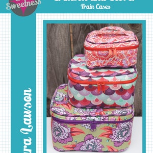 Crimson and Clover Train Cases PDF Sewing Pattern - Etsy