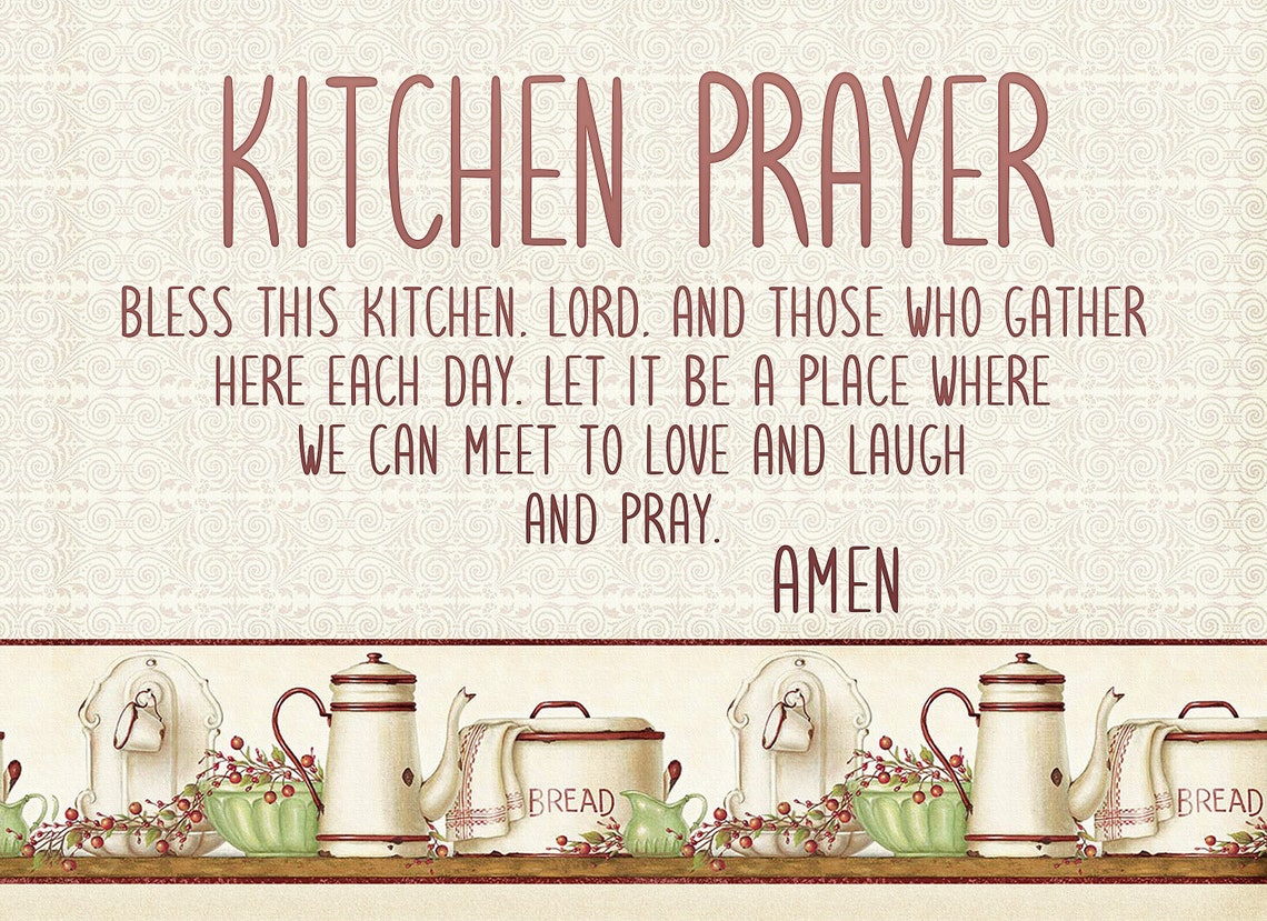 Farmhouse Kitchen Prayer Cutting Board Design Png/sublimation - Etsy