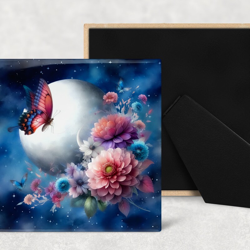 Moon Ceramic Tile - Etsy