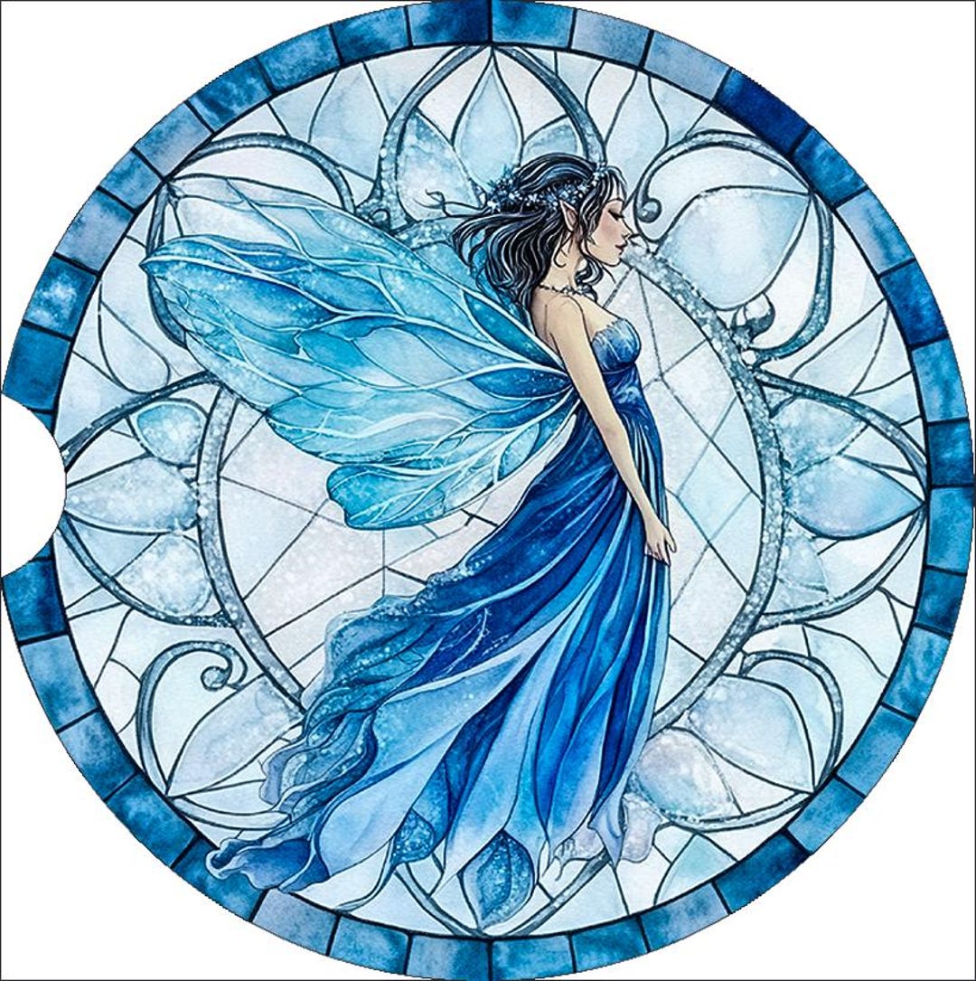 Stained Glass Fairy Art Car Coasters - Matching Pair - Set of 2 - Etsy