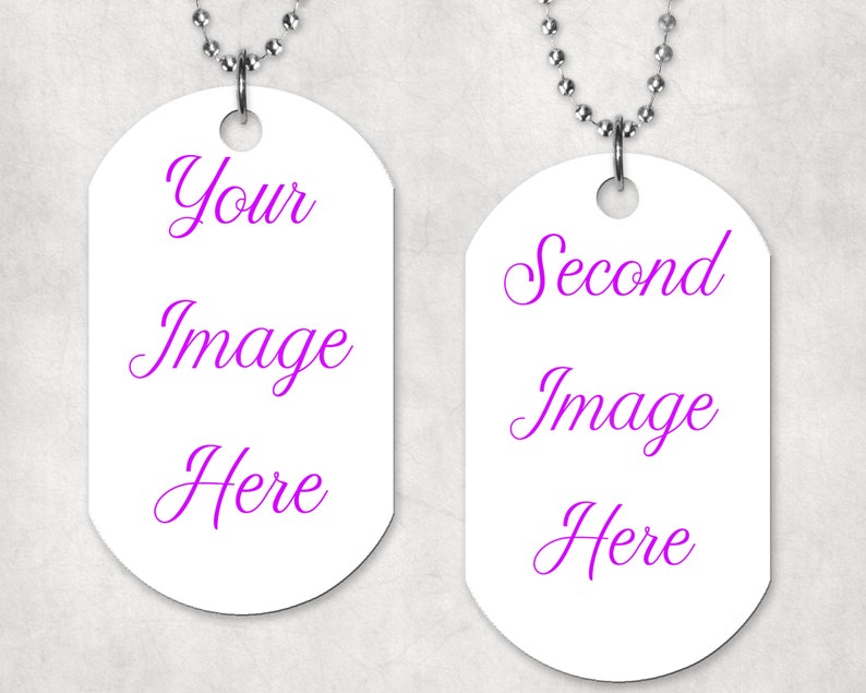Double Sided Custom Create Your Own Photo Dog Tag Necklace or - Etsy