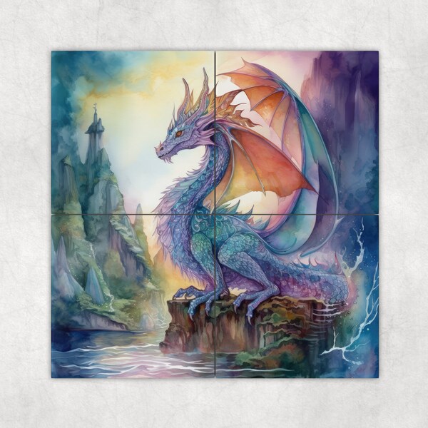 Dragon Tile - Etsy