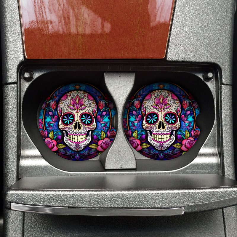 Sugar Skulls Car Coaster - Etsy