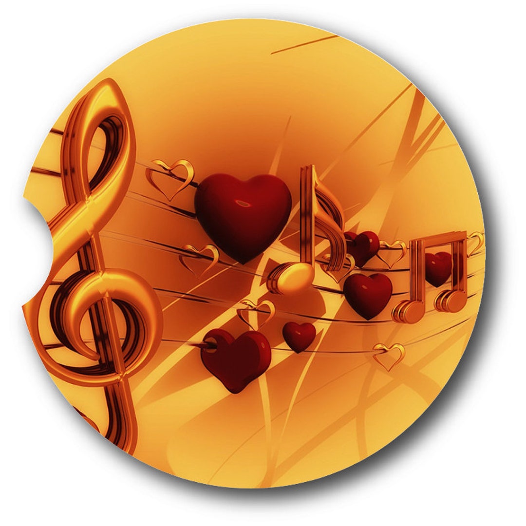 Music Notes Art Car Coasters - Matching Pair - Set of 2 - Etsy