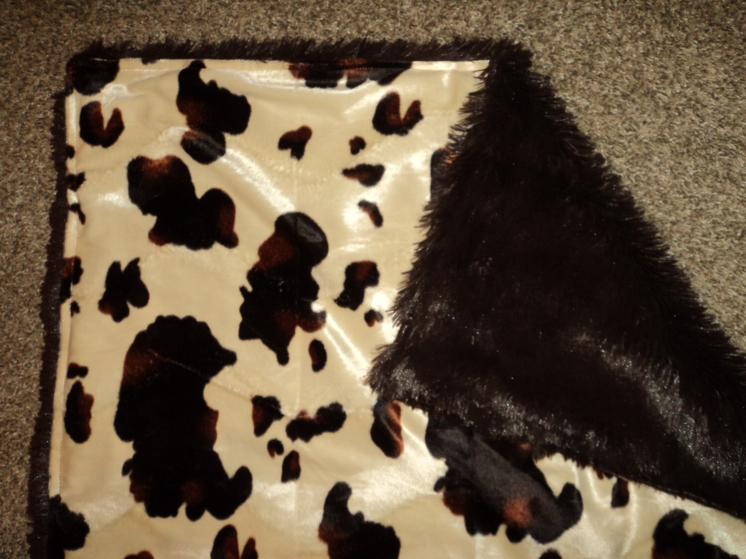 Western Pony / Cow Print Minky Baby Blanket - Etsy