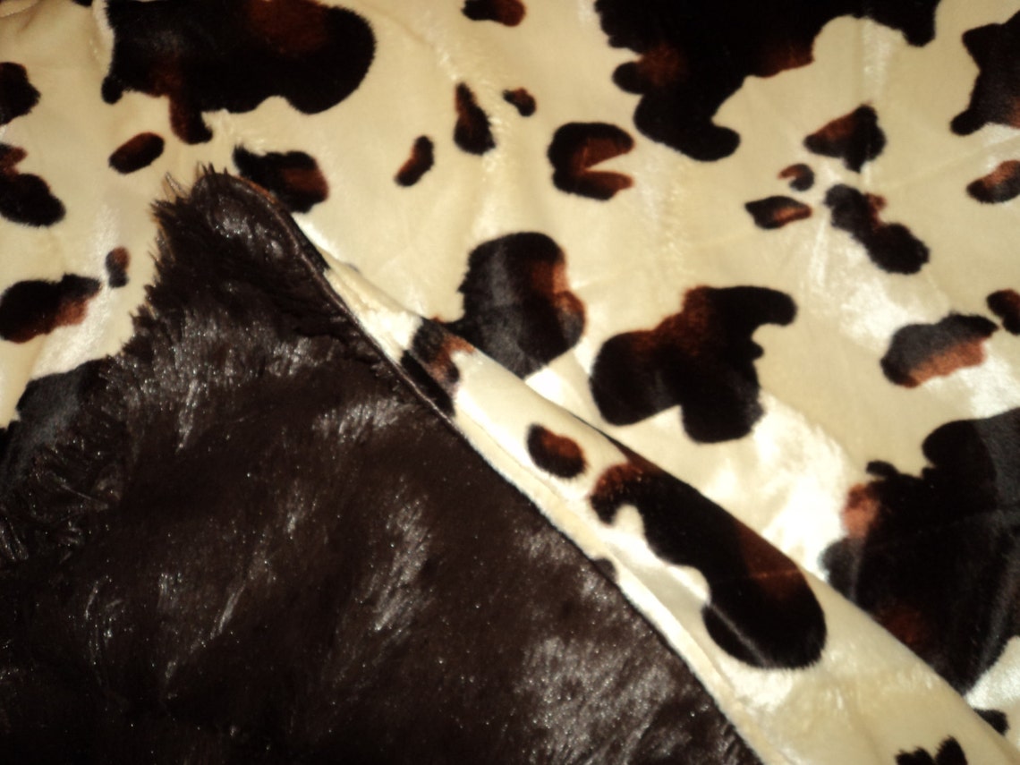 Western Pony / Cow Print Minky Baby Blanket - Etsy