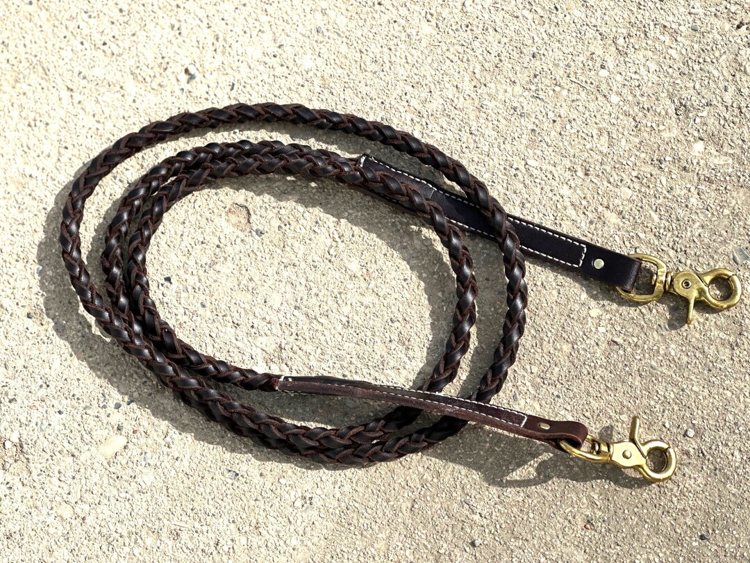 Braided Leather Gaming Reins - Etsy
