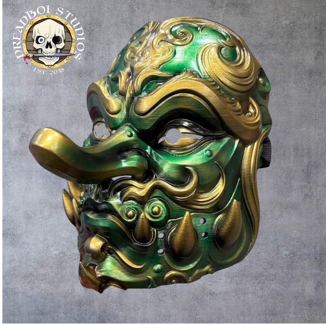 Tengu Japanese 3D Printed Mask - Hand Painted Custom Yokai Art Piece - Etsy