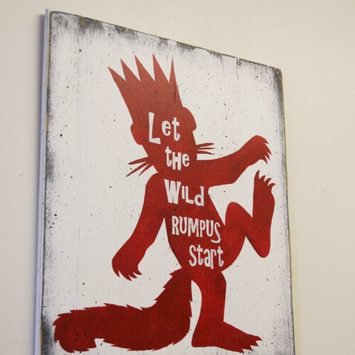 Let the Wild Rumpus Start Wood Nursery Sign Where the Wild - Etsy