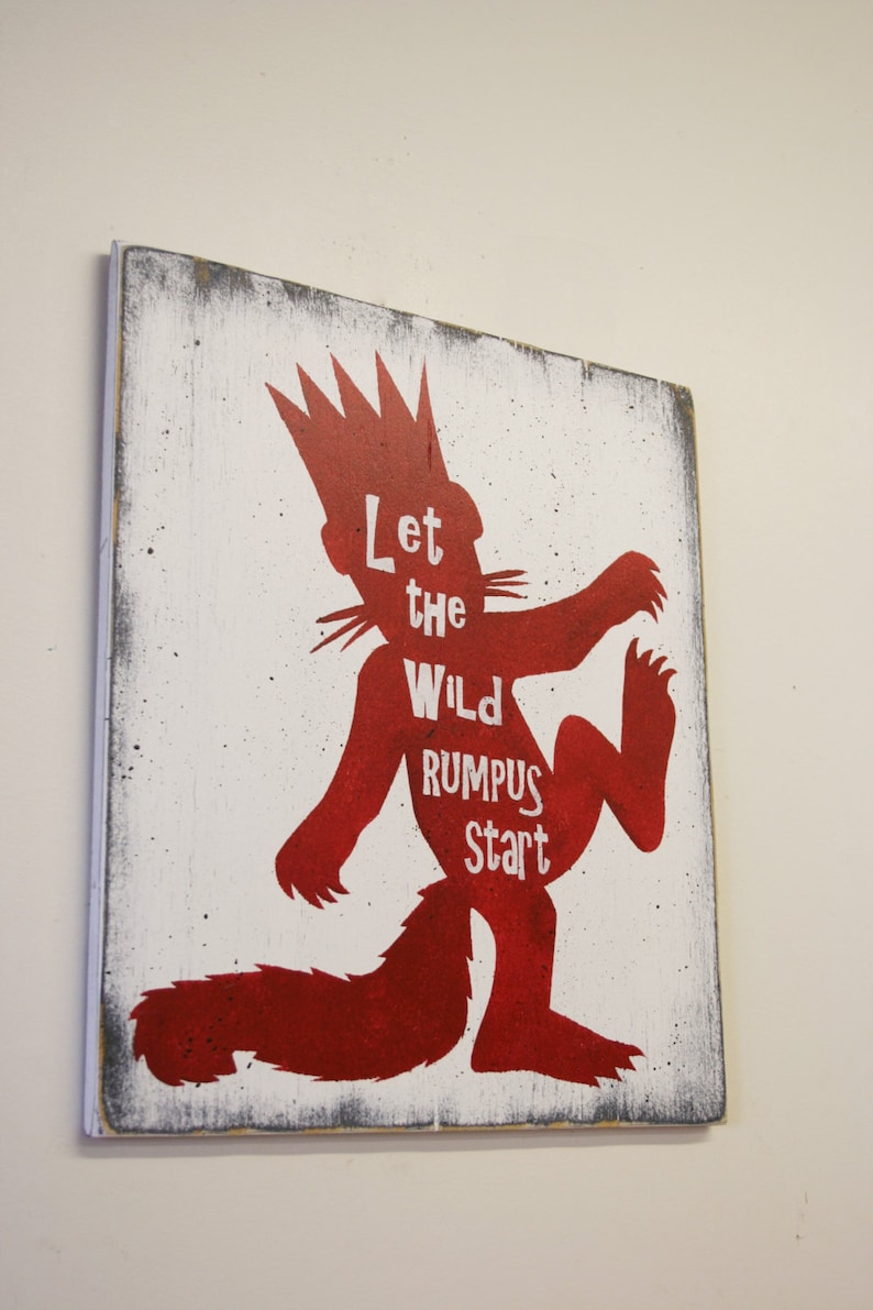 Let the Wild Rumpus Start Wood Nursery Sign Where the Wild - Etsy