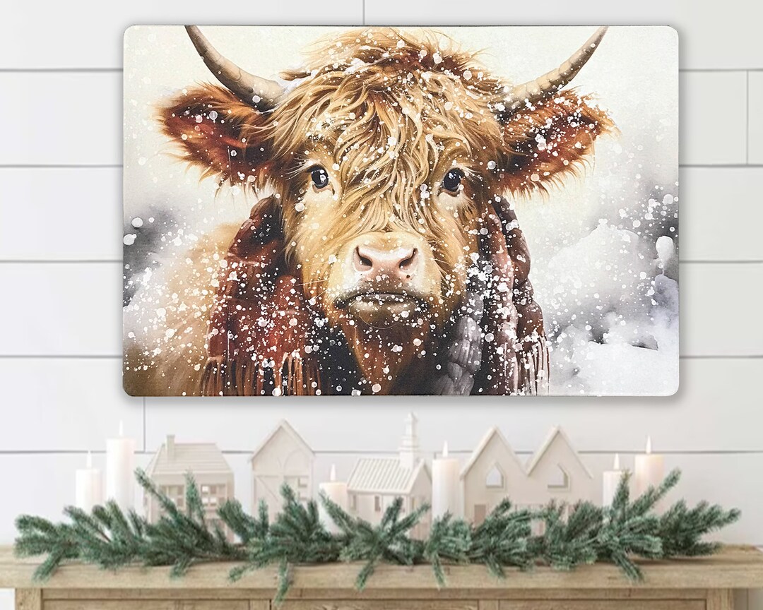 Highlander Christmas Decor, Christmas Cow Decor, Christmas Decoration ...