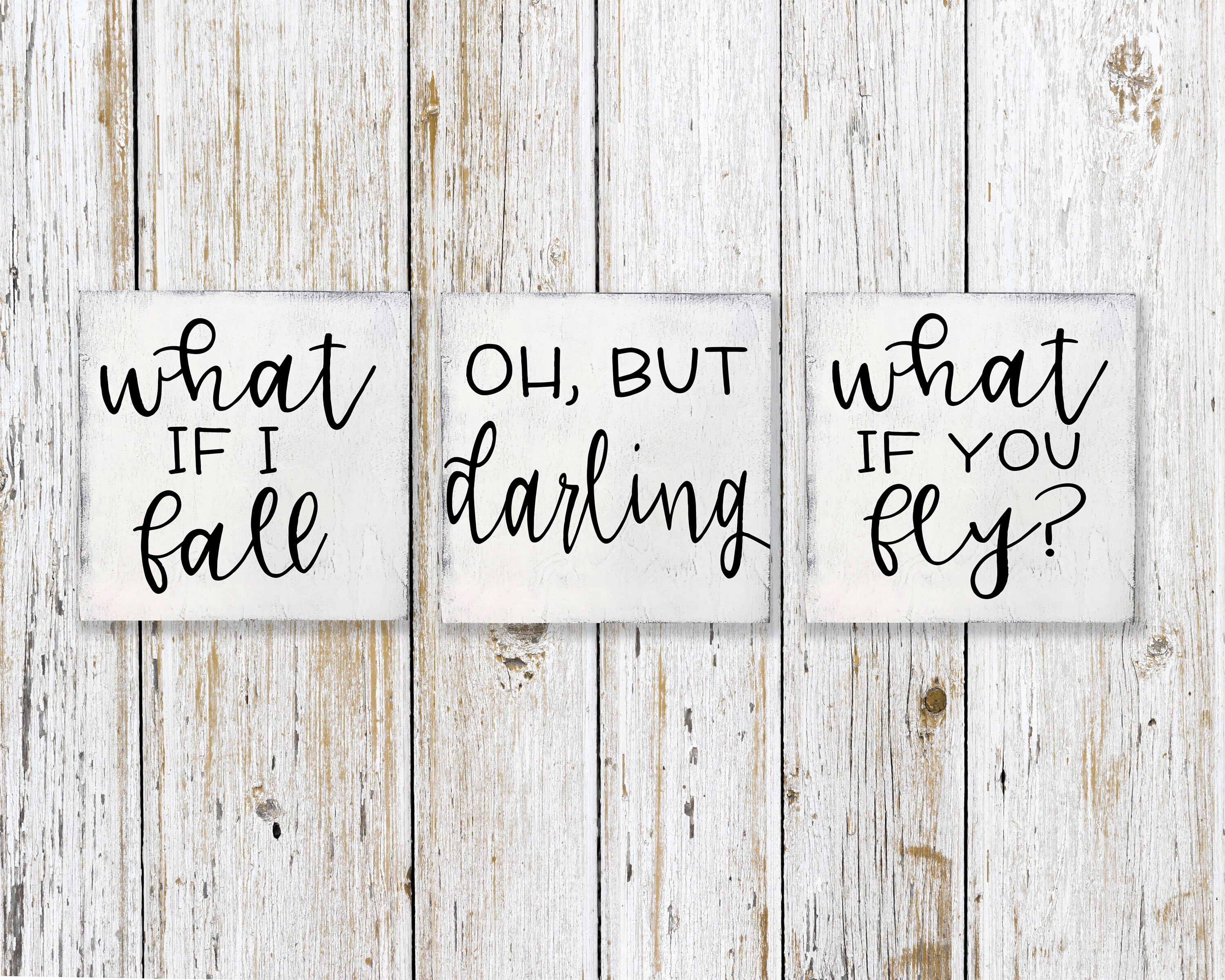 What If I Fall | Inspirational Sign | Girls Nursery Decor | Girls ...