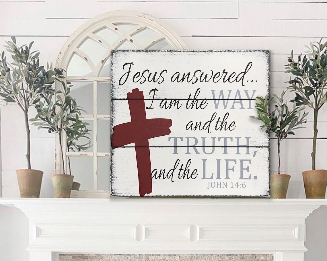 Christian Sign Wood Pallet Sign Christian Wall Decor | Etsy