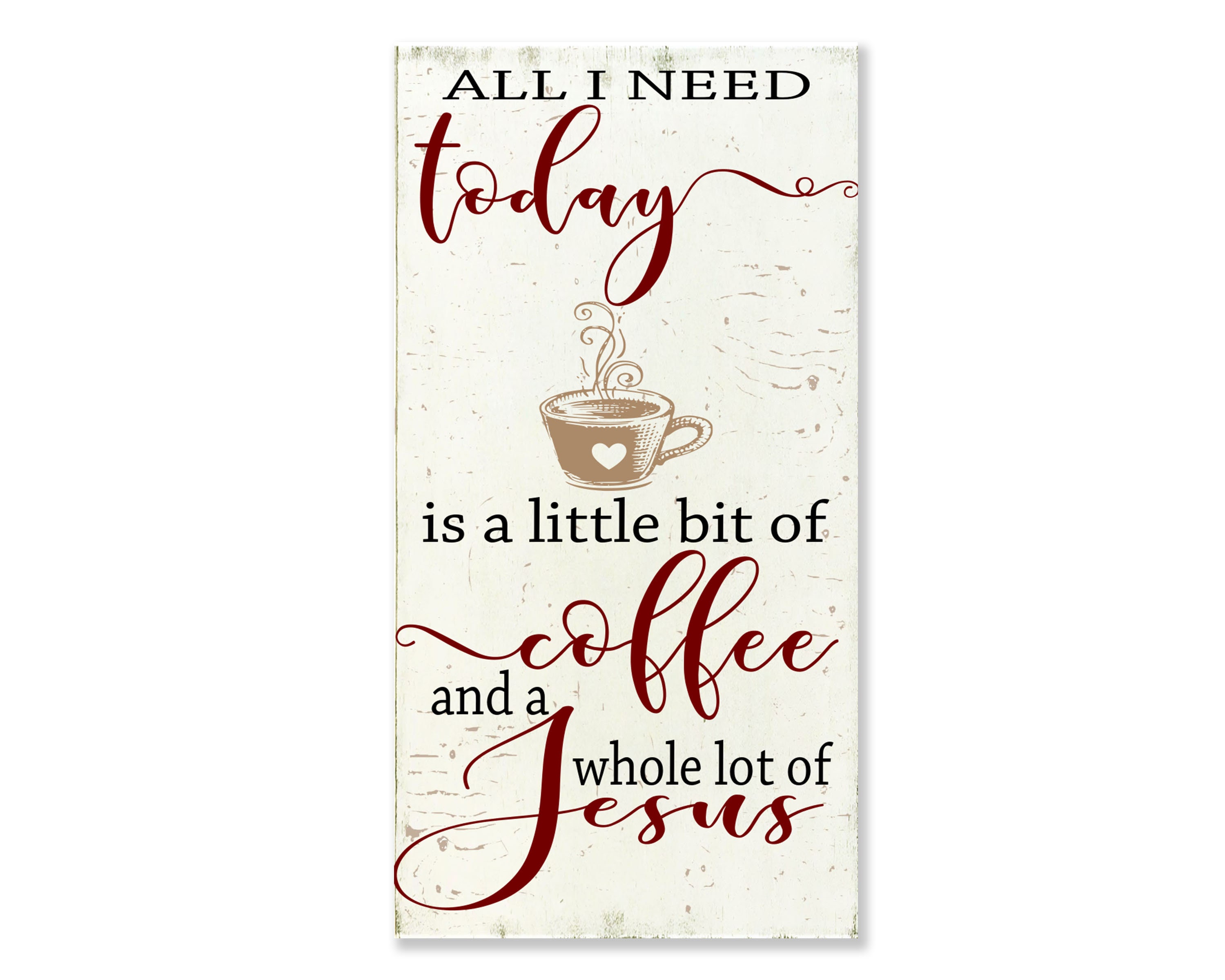 Kitchen Sign | Christian Kitchen | All I Need Today | Coffee and Jesus ...