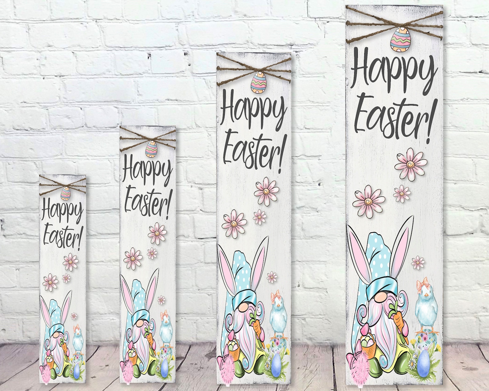 Easter Decor Happy Easter Porch Sign Easter Gnome | Etsy