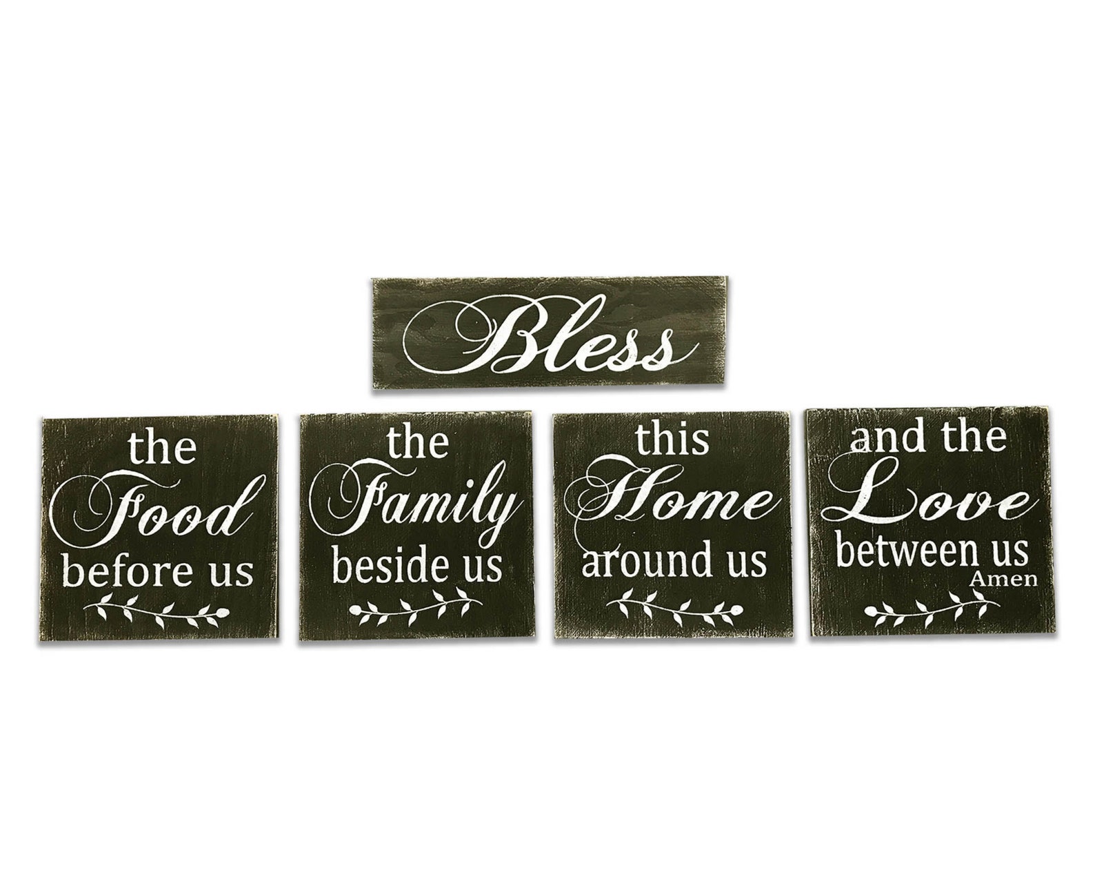 Rustic Kitchen Decor Bless the Food Before Us Dining Room - Etsy