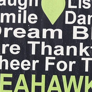Personalized Seahawks Team Sign - Sports Sign - Family Rules Sign ...