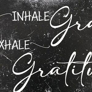Inspirational Sign, Inhale Grace Exhale Gratitude, Christian Wall Art ...