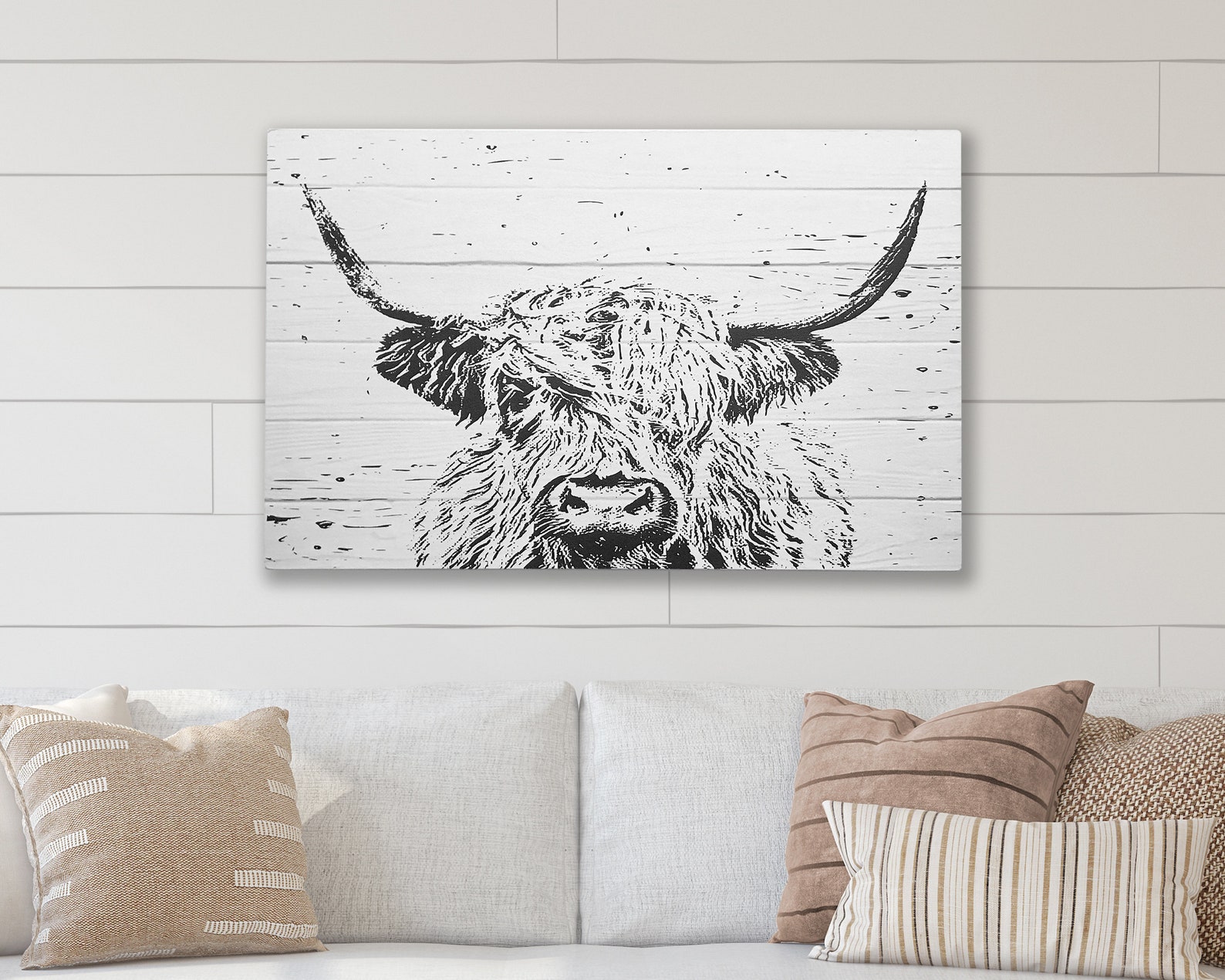 Highland Cow Wallhanging Farmhouse Wall Decor Highland Cow - Etsy