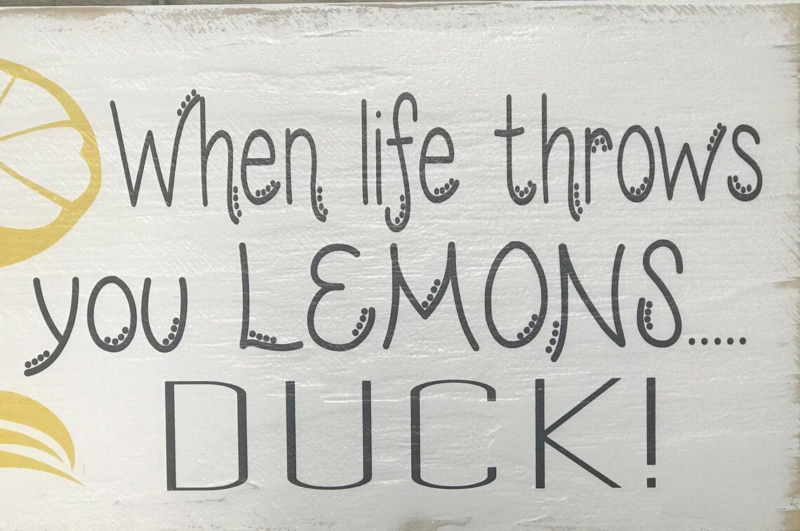 When Life Throws You Lemons Wood Sign Farmhouse Kitchen - Etsy