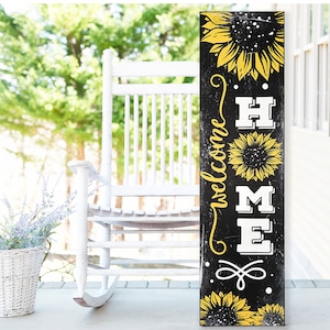 Welcome Home Sign | Sunflower Sign | Porch Sign | Welcome Sign ...