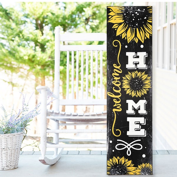 Sunflower Porch Sign - Etsy
