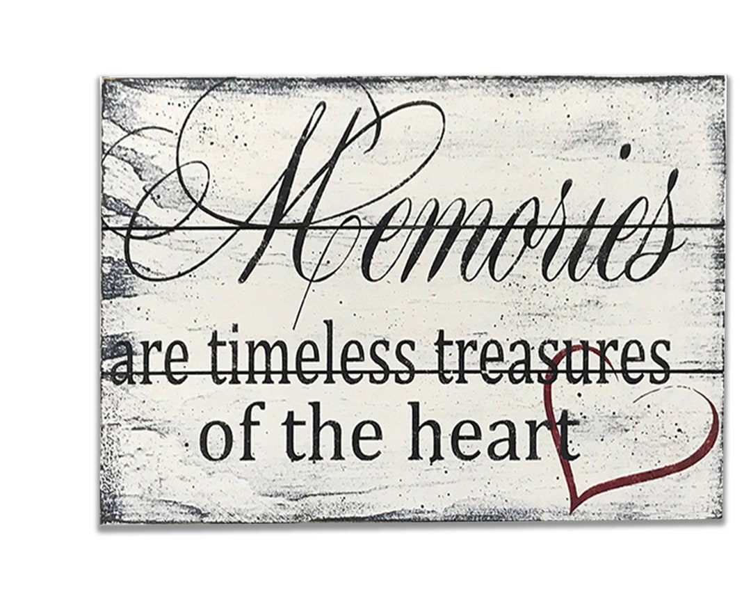 Memories Are Timeless Treasures of the Heart Wood Sign Wood Pallet Sign ...