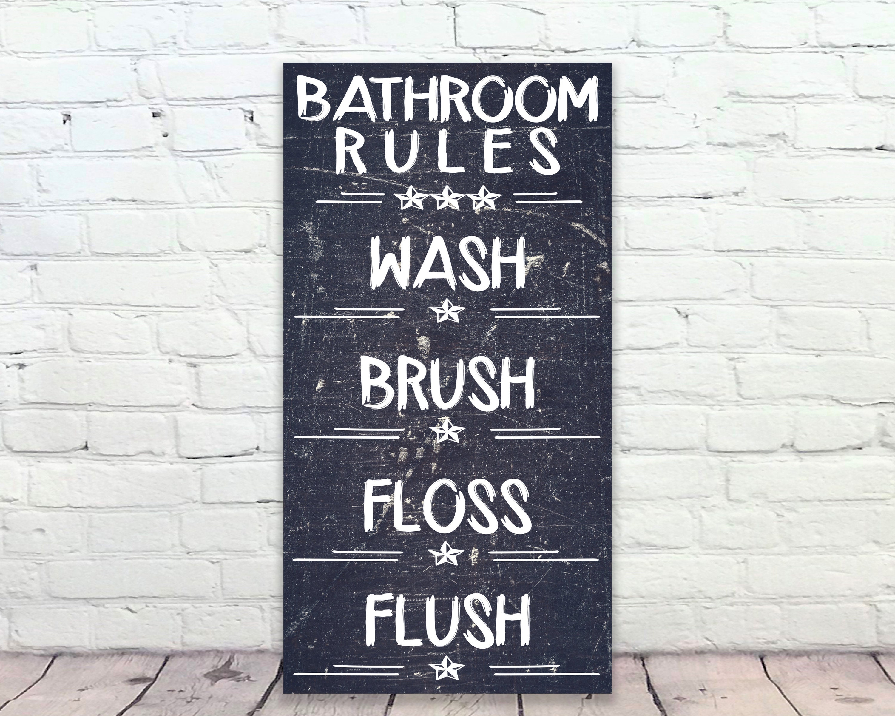 Bathroom Sign | Bathroom Rules | Farmhouse Bathroom | Rustic Wood Sign ...