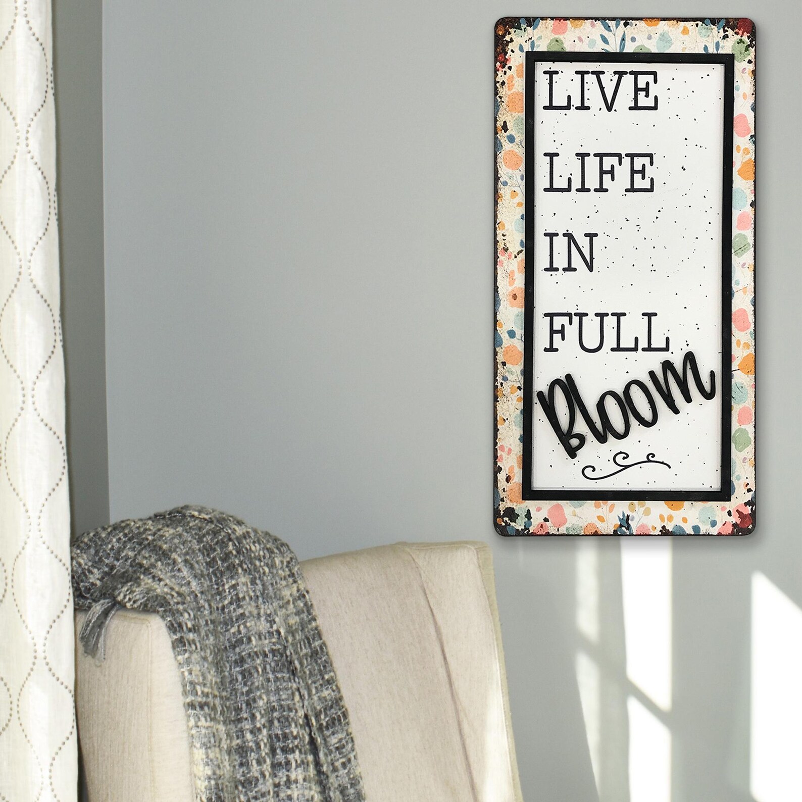 Inspirational Wall Art, Live Life in Full Bloom, Inspirational Wall ...