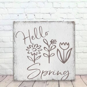 Spring Decor | Spring Sign | Hello Spring | Farmhouse Decor | Spring ...