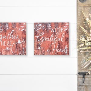 Fall Decor | Autumn Decor | Gather Here With Grateful Hearts ...