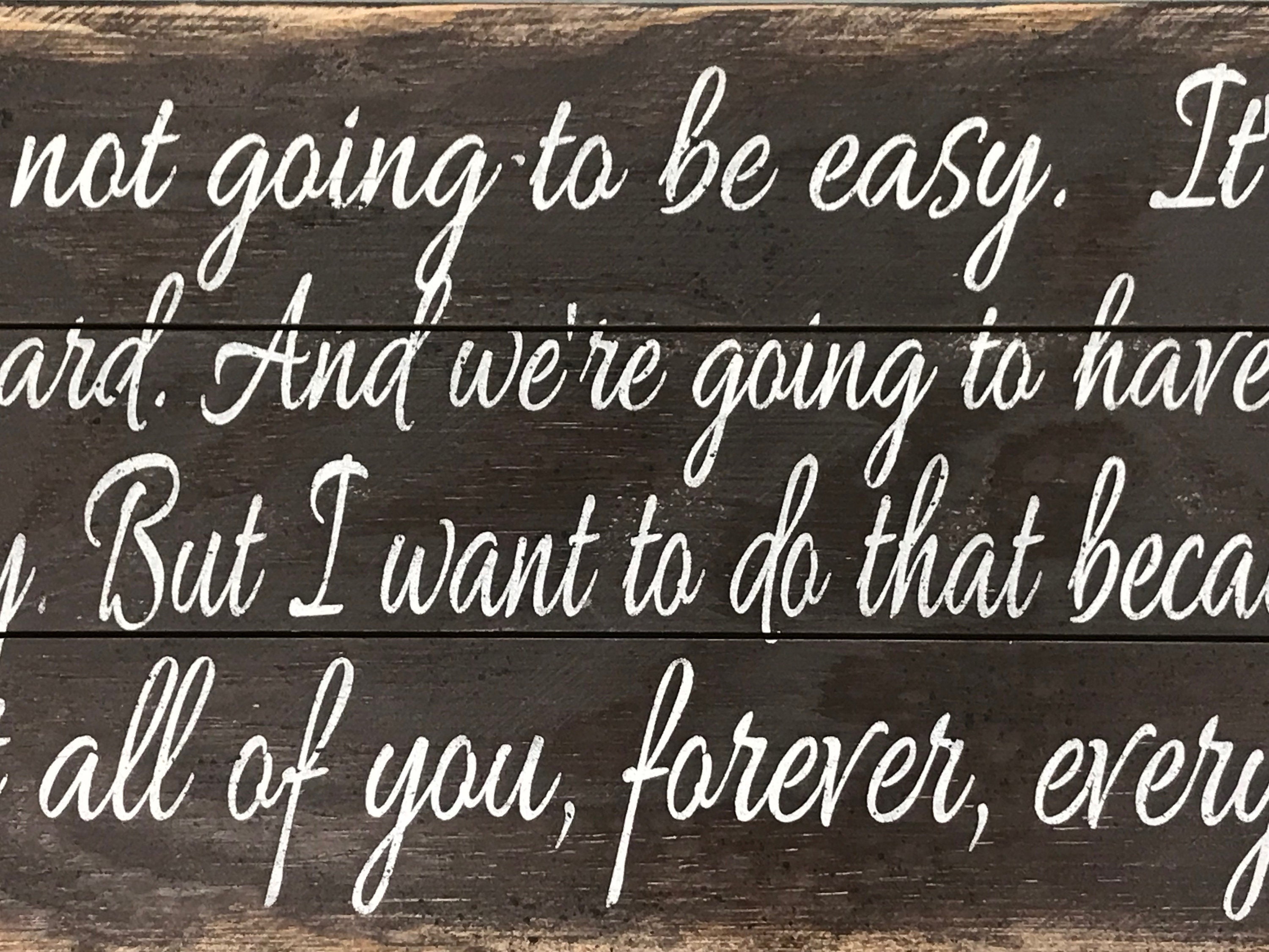 Rustic Wood Sign The Notebook Quote Sign Anniversary Gift | Etsy
