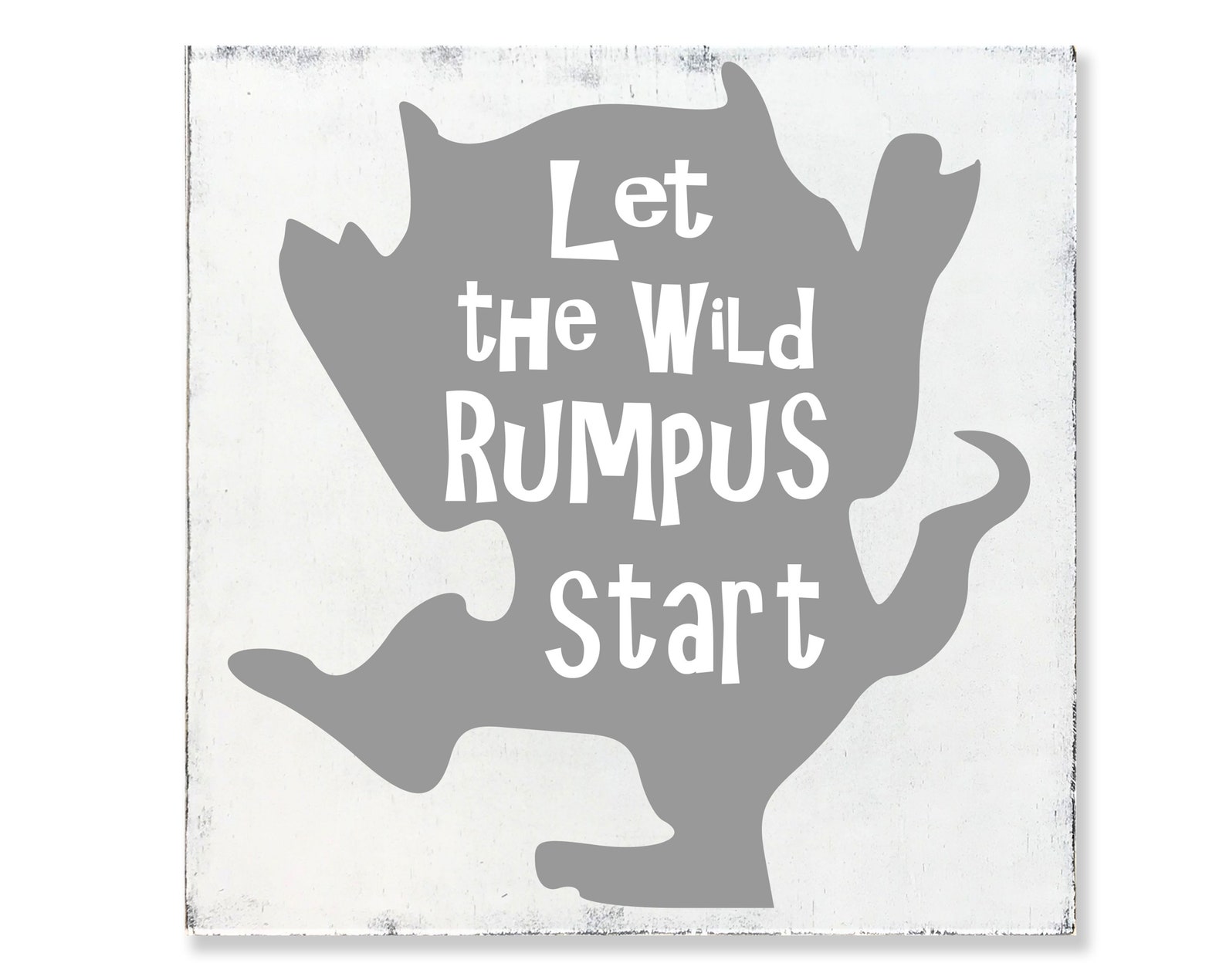 Let the Wild Rumpus Start Nursery Sign Where the Wild Things Are ...