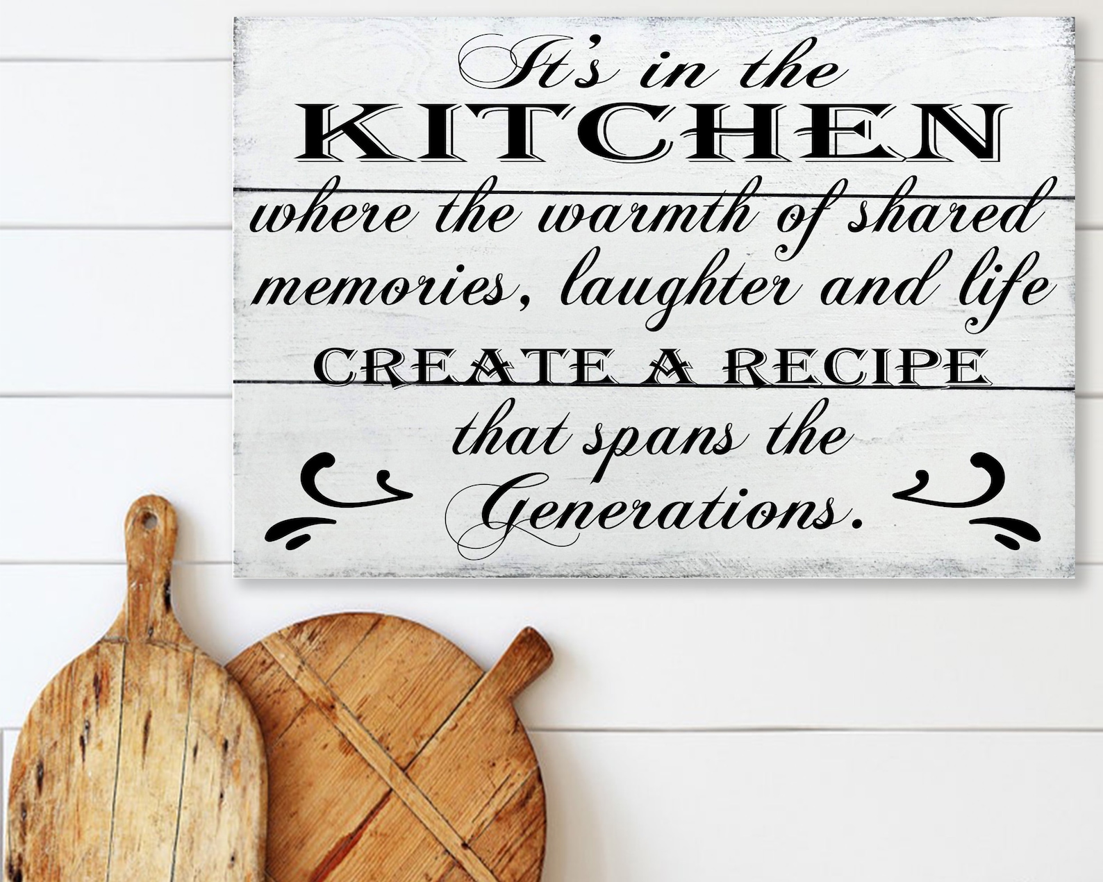Wood Kitchen Sign Kitchen Wall Decor Distressed Wood Sign Farmhouse ...