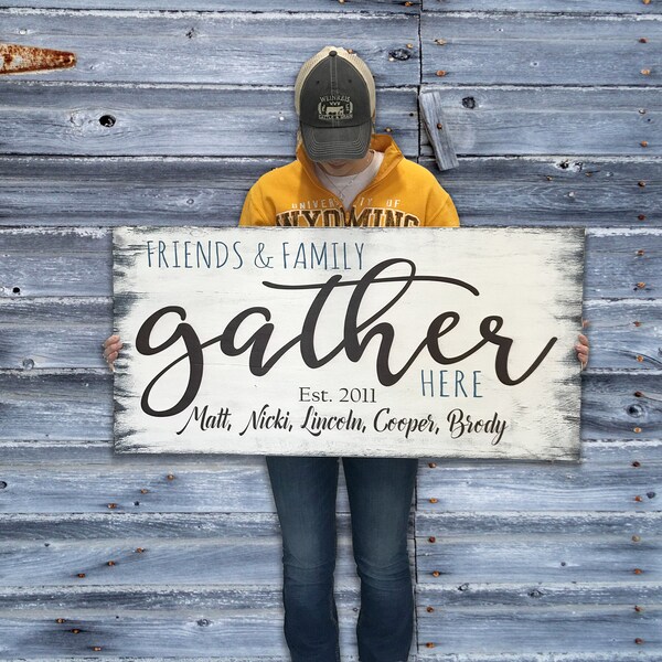 Large Gather Sign - Etsy