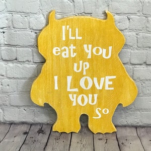 Nursery Wall Art Wood Nursery Sign Where the Wild Things Are Distressed ...