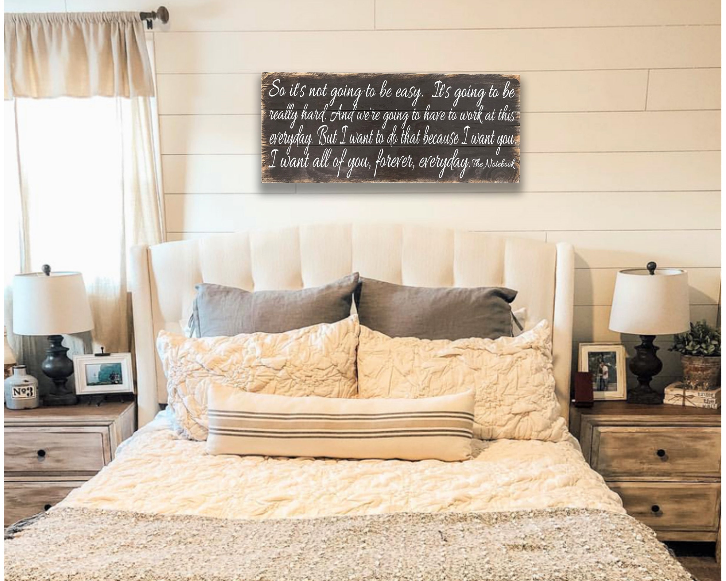 Rustic Wood Sign The Notebook Quote Sign Anniversary Gift | Etsy