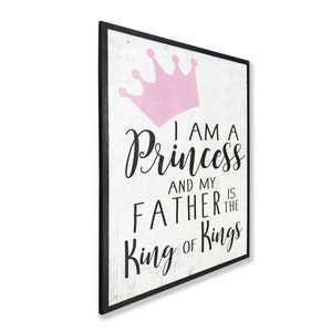 Girls Nursery Sign | I Am A Princess | Princess Nursery | Christian ...