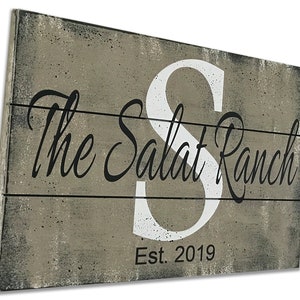 Ranch Home Decor Custom Name Sign Initial Sign - Etsy