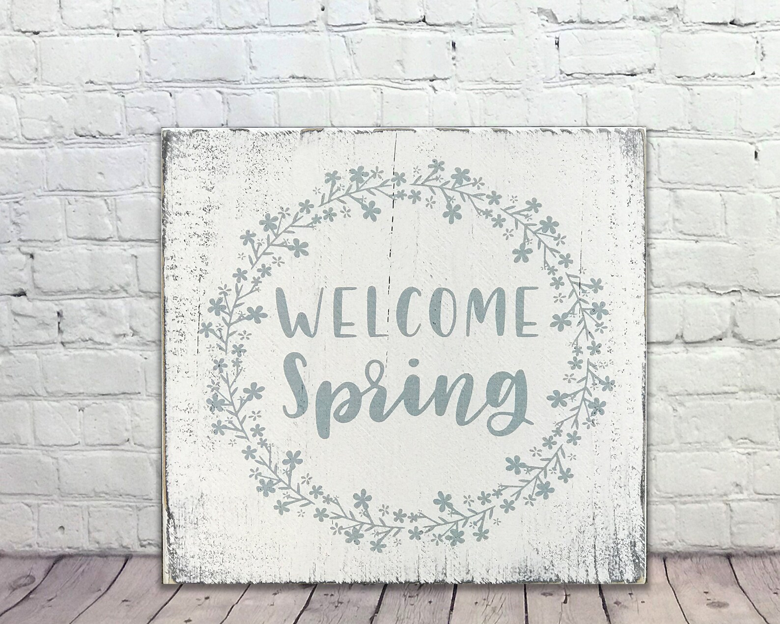 Spring Decor Welcome Spring Rustic Spring Decor | Etsy
