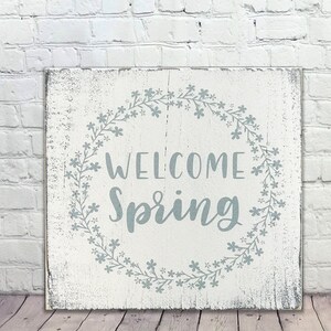 Spring Decor - Welcome Spring - Rustic Spring Decor - Farmhouse Spring ...