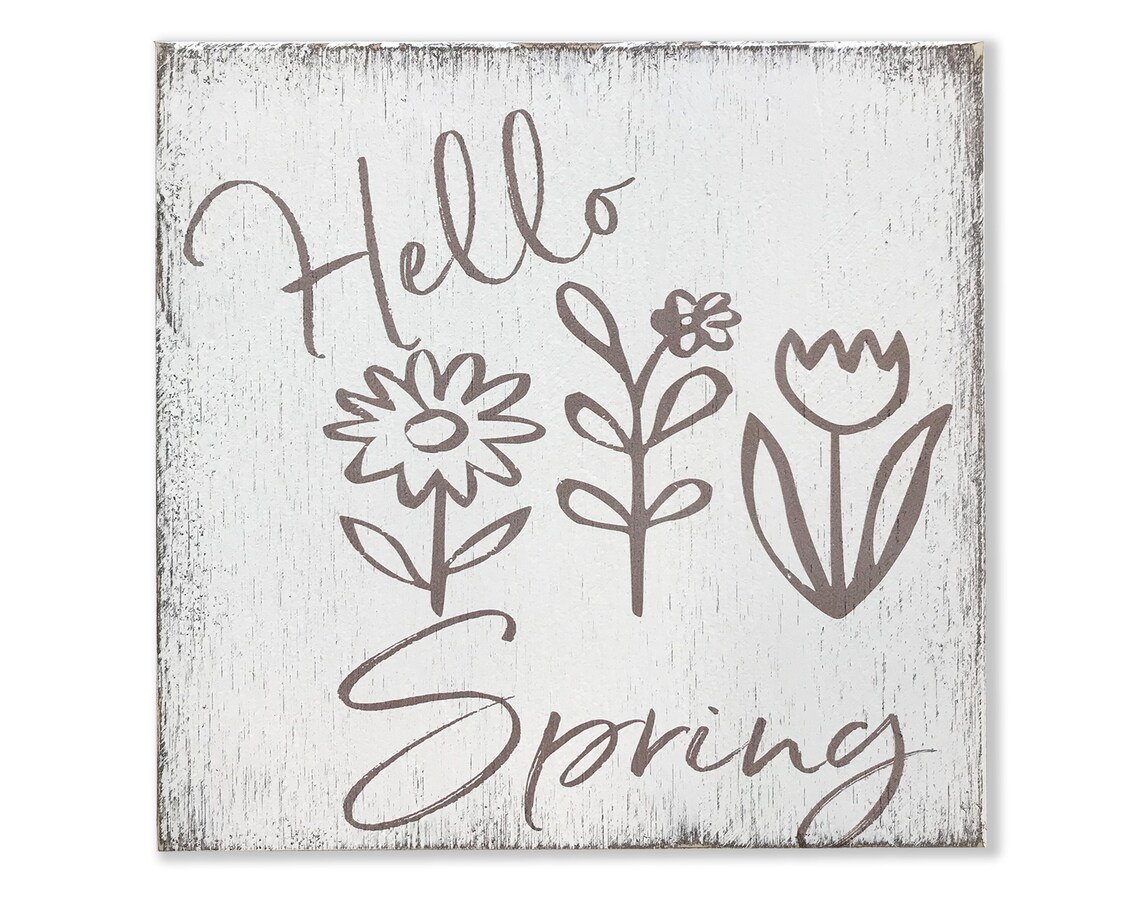Spring Decor Spring Sign Hello Spring Farmhouse Decor - Etsy