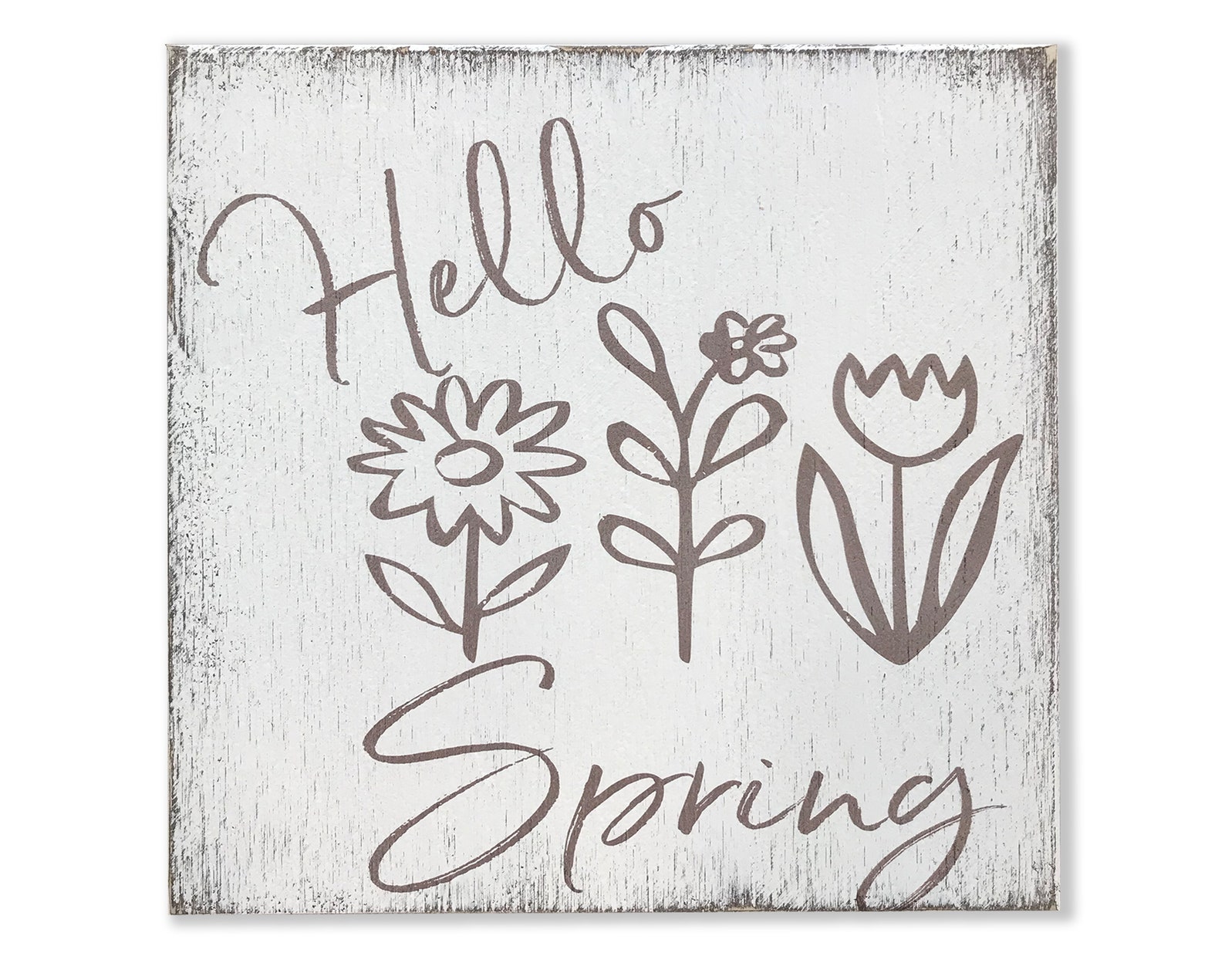 Spring Decor Spring Sign Hello Spring Farmhouse Decor - Etsy