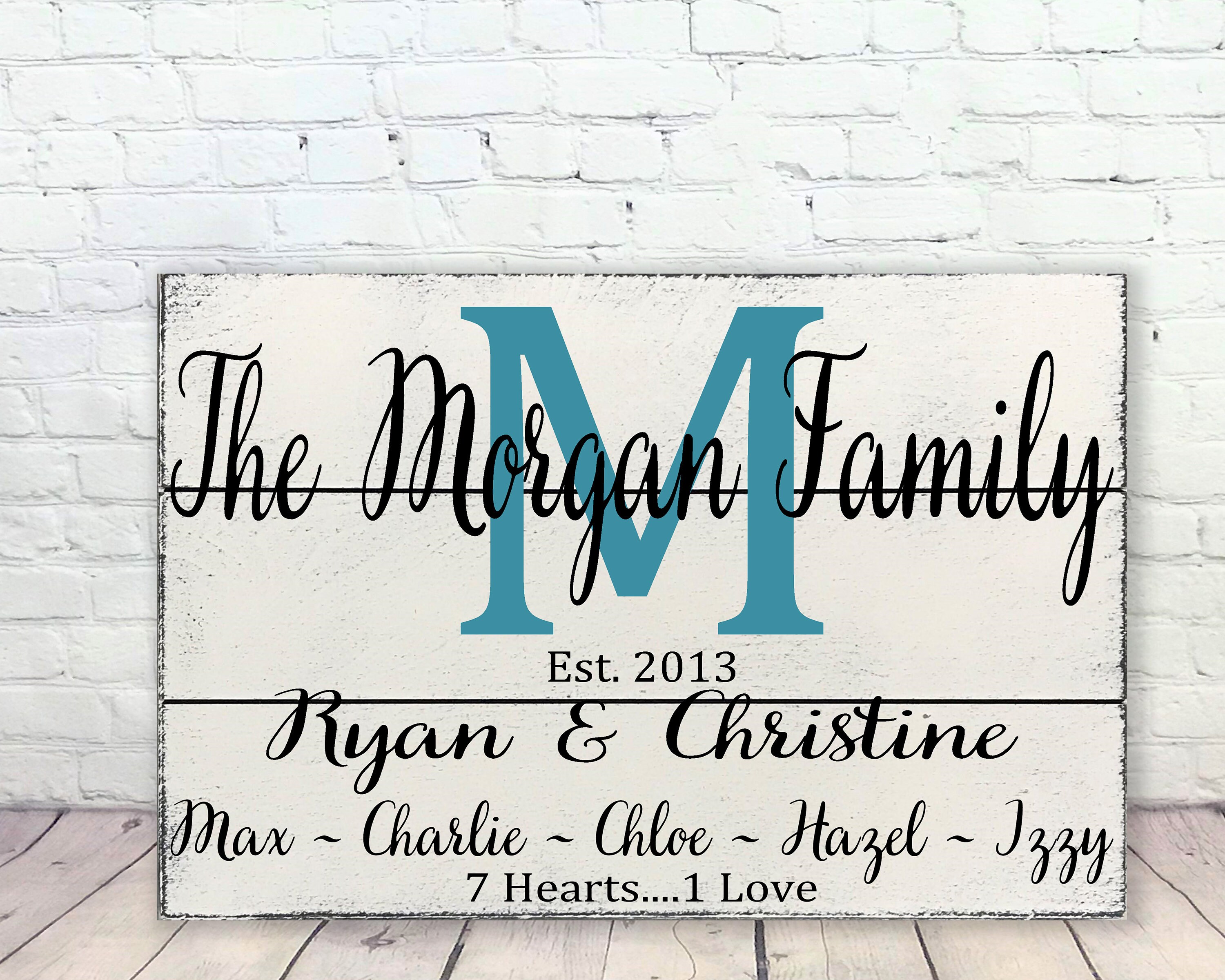 Personalized Family Name Sign Wedding Gift Bridal Shower | Etsy